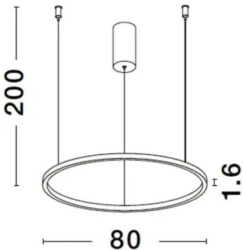 LED lustr Tarquin 80 bílé