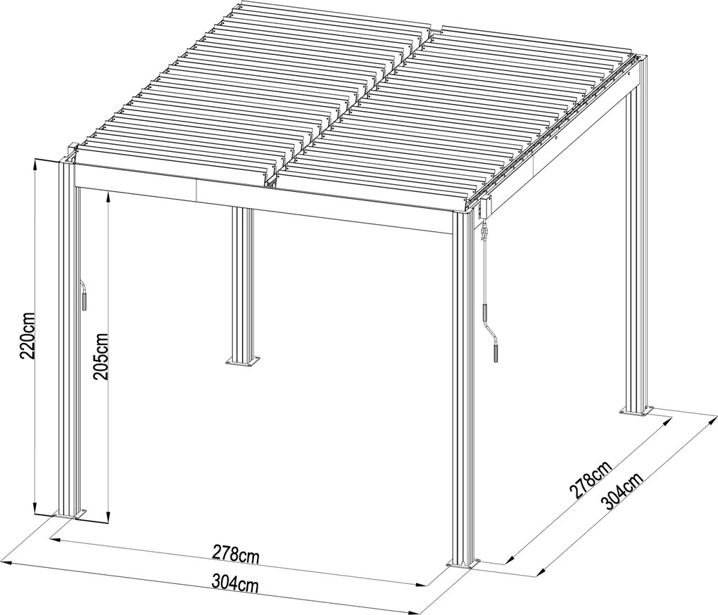LANIT PLAST, s.r.o. hliníková pergola LANITPLAST BIOCLIMATIC 33 BASIC LG4292