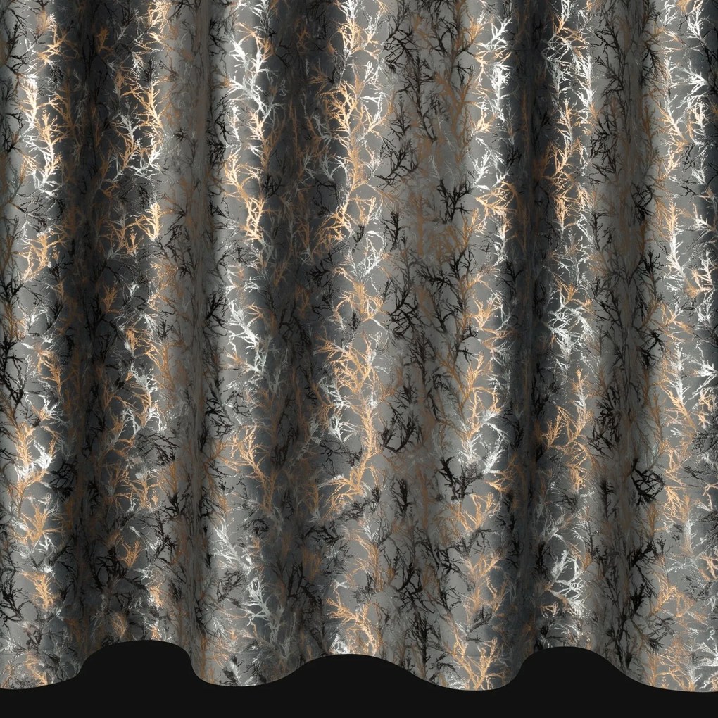ZATEMŇOVACÍ ZÁVĚS NA KROUŽCÍCH TORI 140X250 CM VZOROVANÁ