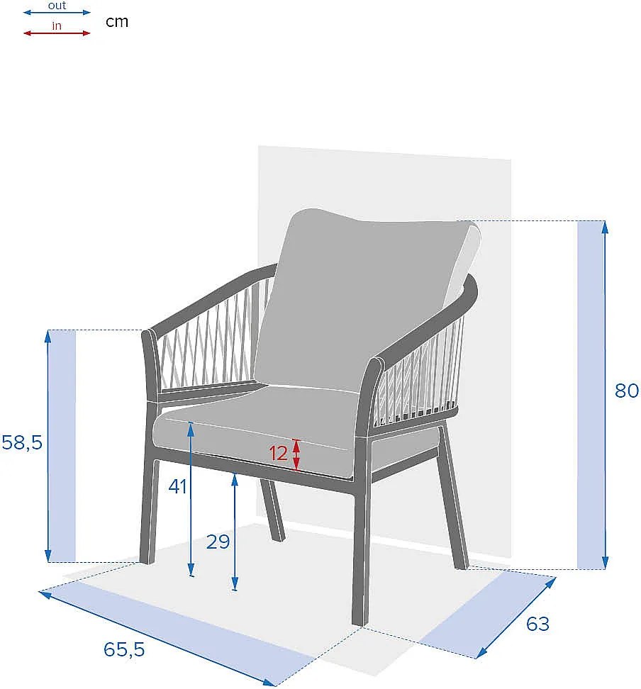 Hliníkové křeslo COLUMBIA (antracit)