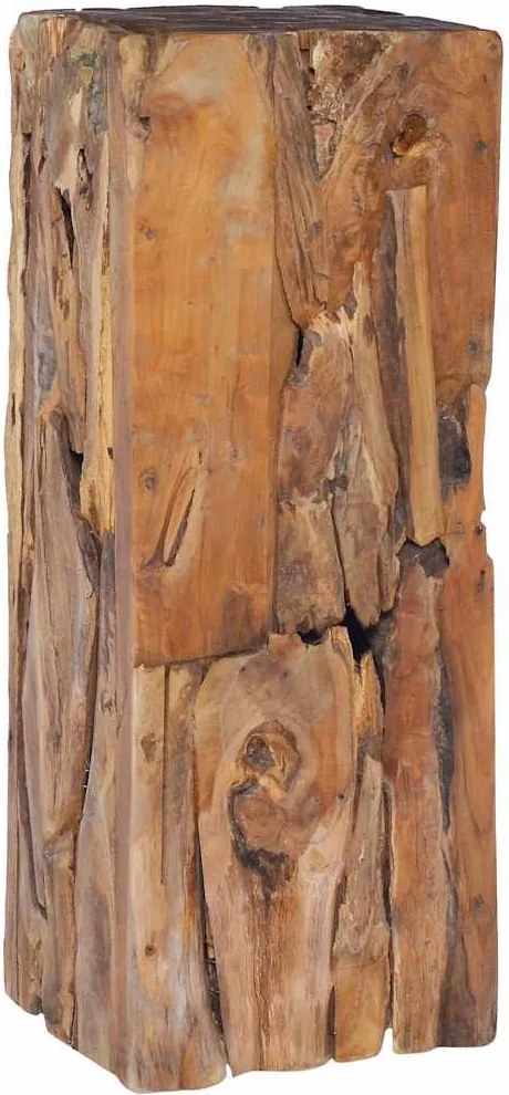 Odkládací stolek 30 x 30 x 80 cm masivní teakové dřevo 288807