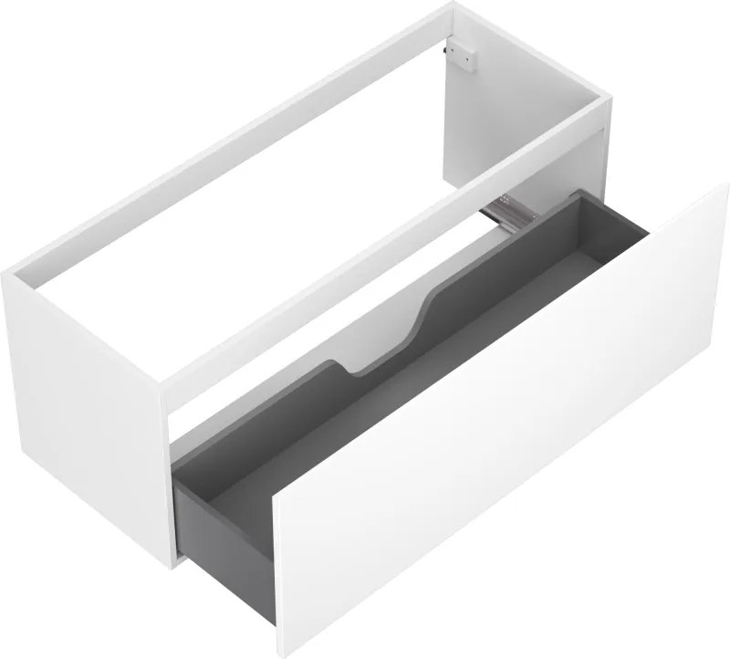 Mexen Orio, koupelnová skříňka 120 cm, 1 zásuvka, bílá matná, 91A10-12047-1-BF01
