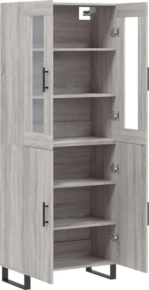 Skříň highboard šedá sonoma 69,5 x 34 x 180 cm kompozitní dřevo 3198239