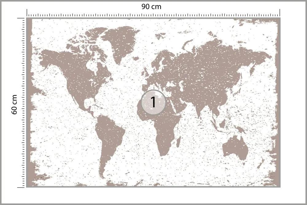 Fototapeta Mapa Světa Hladký vinyl 368x254