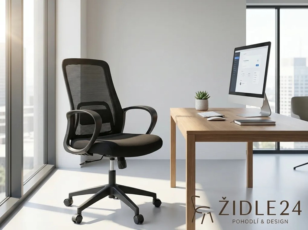 Kancelářská židle WORKPRO - černá síťovina