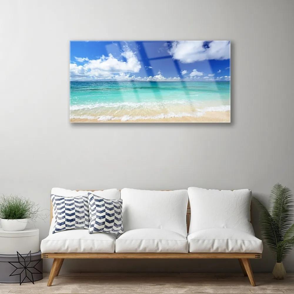 akrylový obraz Moře Pláž Krajina 100x50 cm