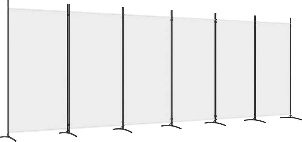 vidaXL 6dílný paraván 520x180 cm textil [350273] Barva: Hnědá