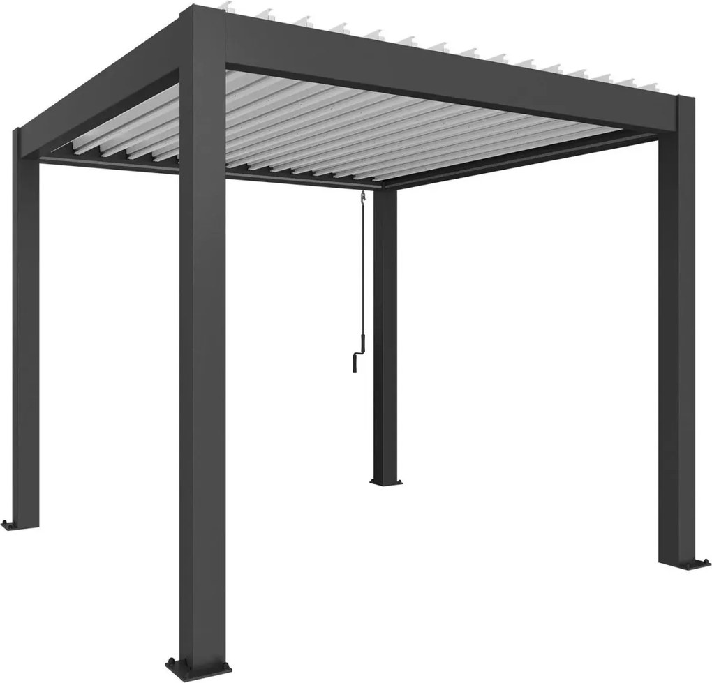 Biohort Pergola 3 x 3 tmavě šedá/bílá 312 x 312 cm