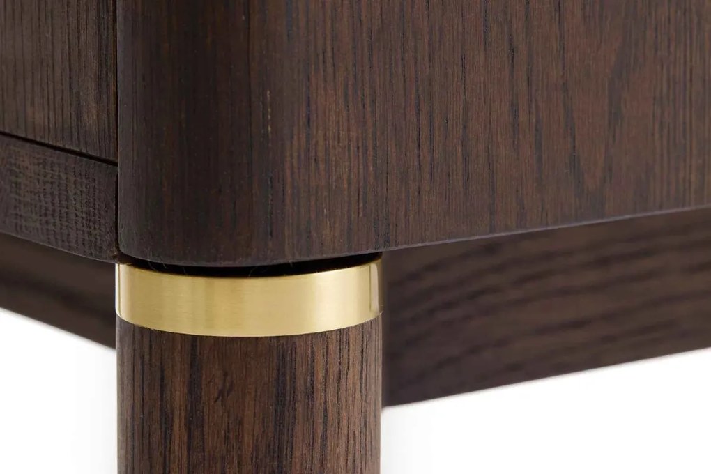 Designová skříňka Takayoshi 130 cm tmavě hnědá
