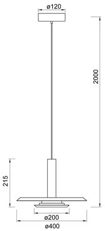 Mantra Tina, černobílé závěsné svítidlo LED 18W 3000K, průměr 40cm
