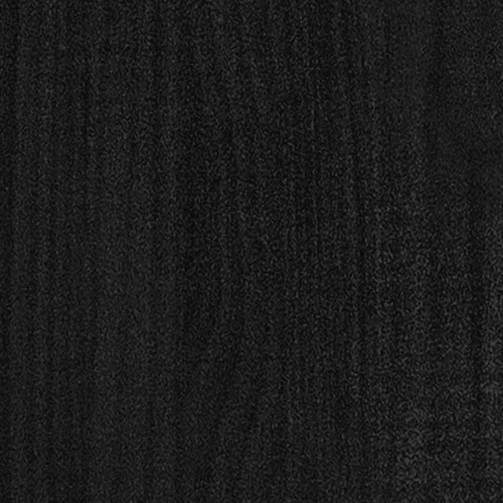 Petromila Knihovna / dělicí stěna černá 80 x 35 x 167 cm masivní borovice
