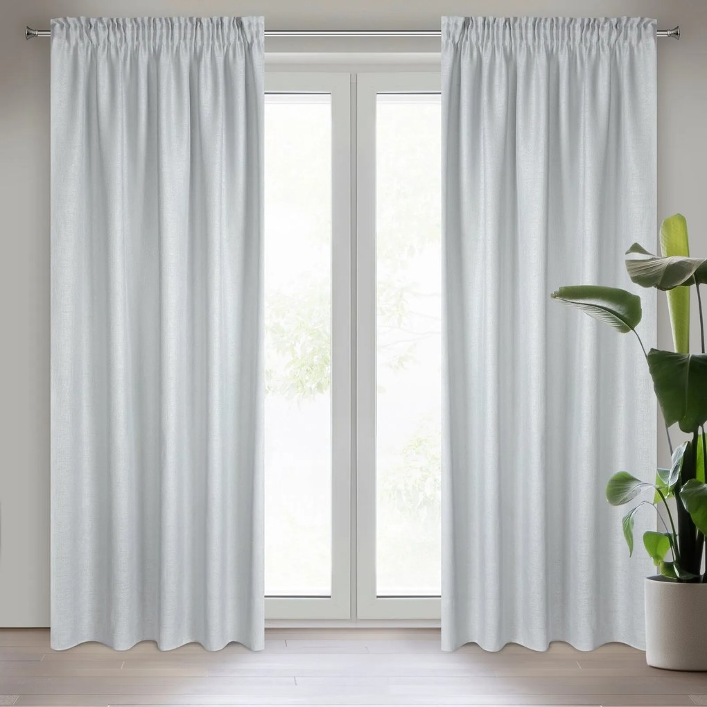 ZÁCLONA NA PÁSCE CELINE 140X270 CM STŘÍBRNÁ