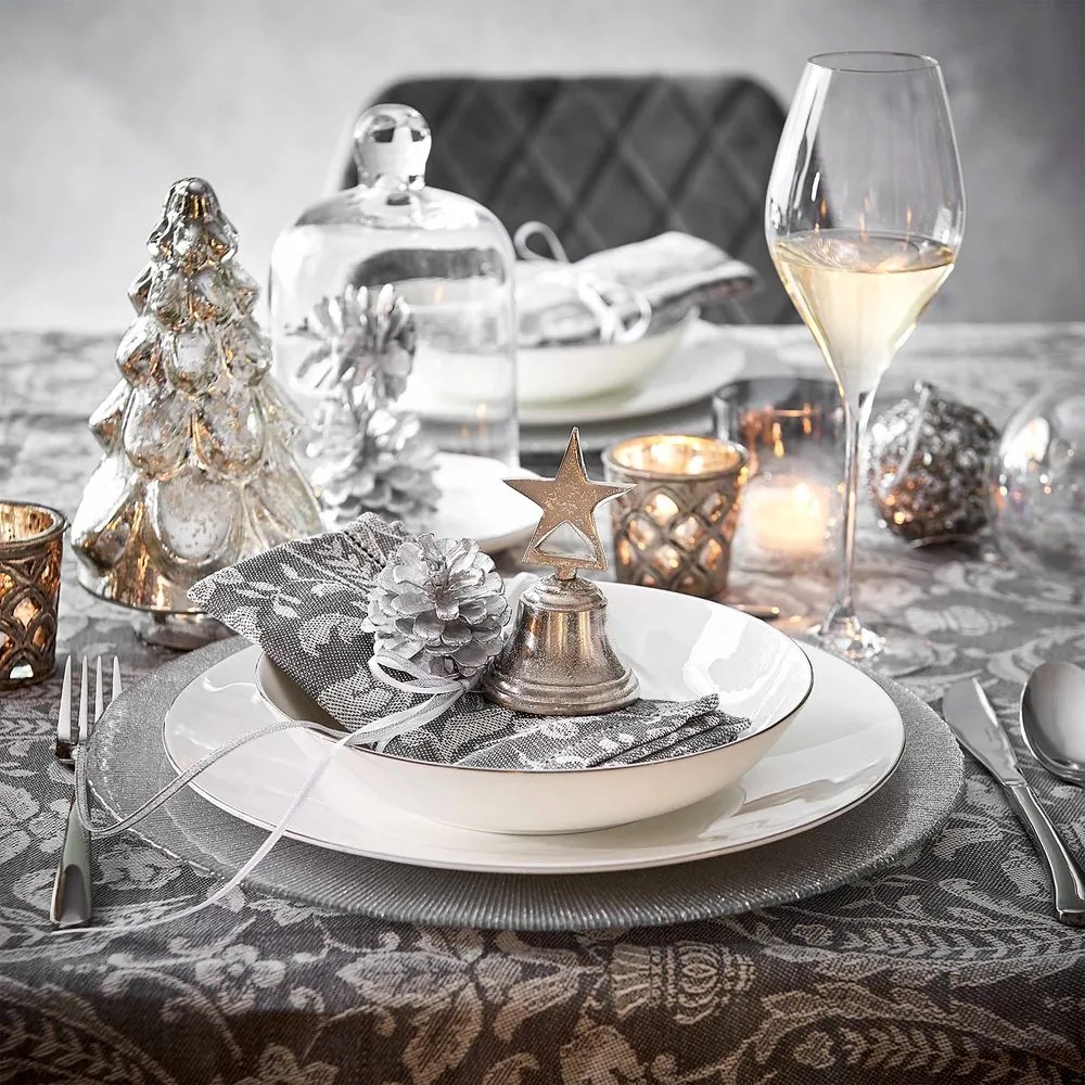 SILVER FOREST Dekorační stromek skleněný 19 cm