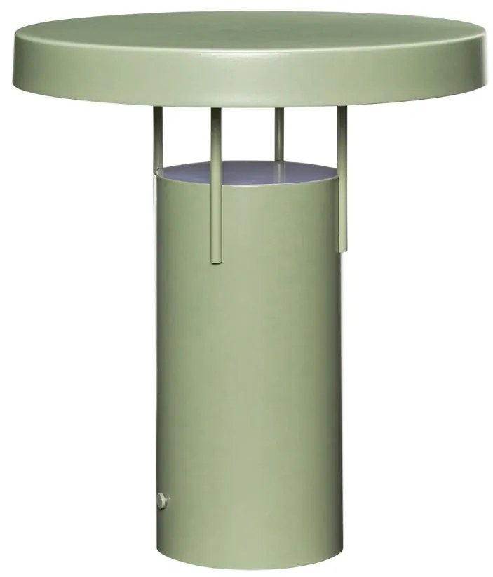 OnaDnes -20% Zelená kovová nabíjecí stolní LED lampa Hübsch BringMe