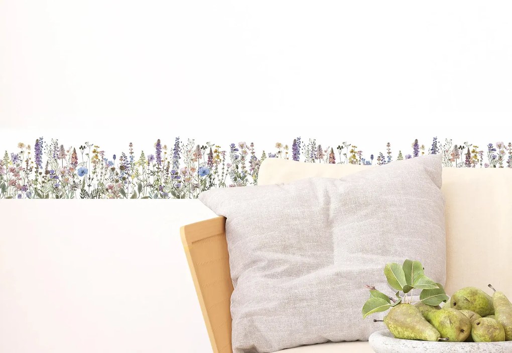 Samolepící bordura na zeď Divoké Květy | 5 m x 13.8 cm | DWB8483