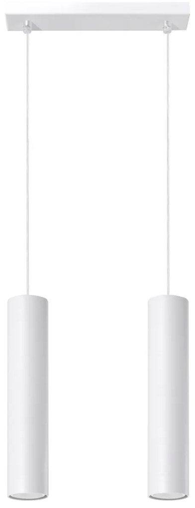 Závěsné svítidlo Lagos, 2x bílé kovové stínítko