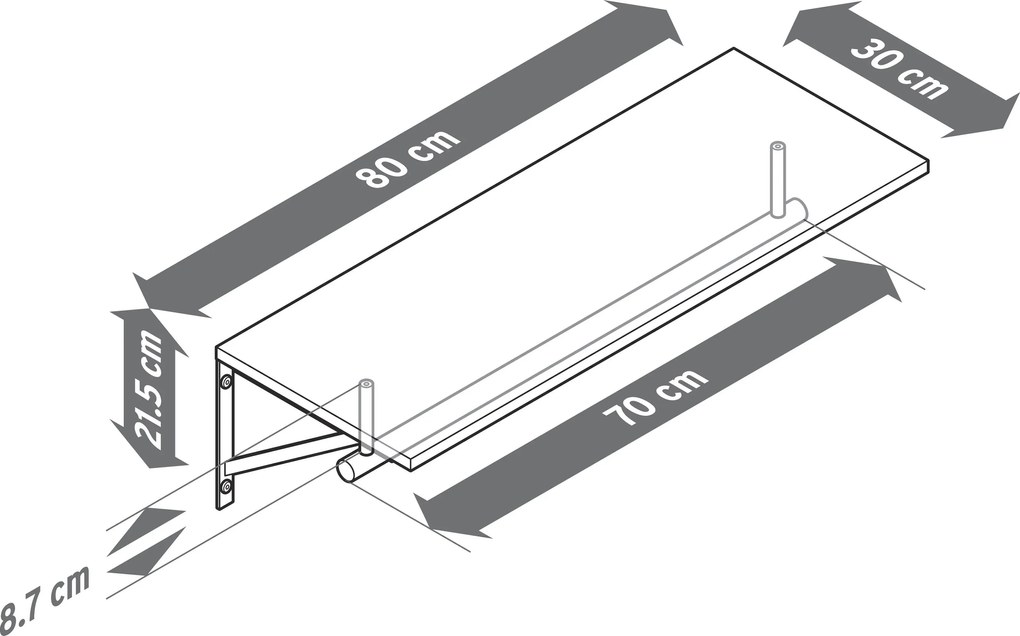 Tchibo - Věšák na šaty - barva: bílá