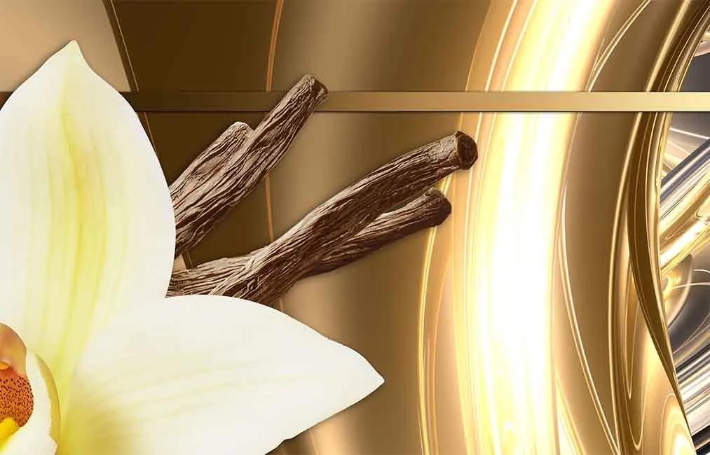 Malvis ® Obraz Abstraktní vanilka zlatá Velikost: 150x75 cm