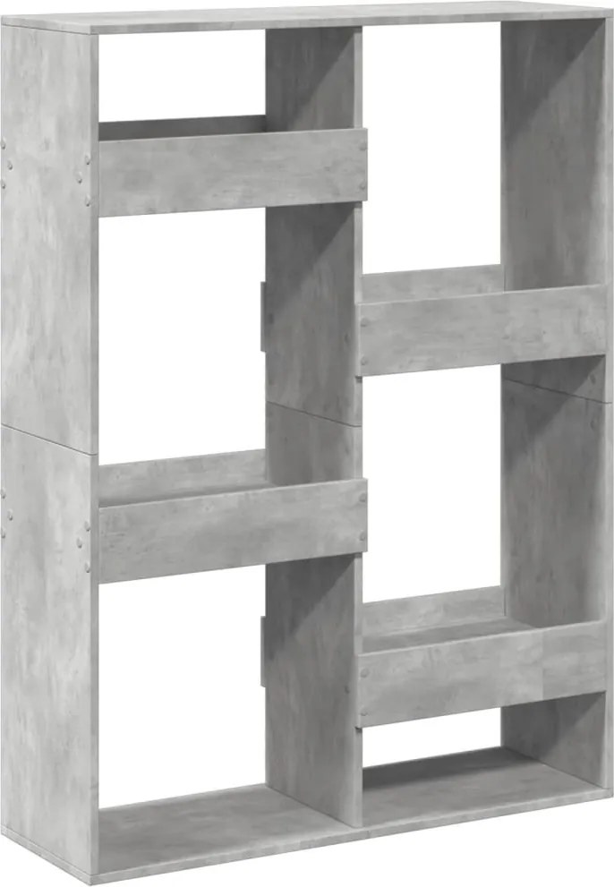 Knihovna betonově šedá 100 x 33 x 135 cm kompozitní dřevo 3309387