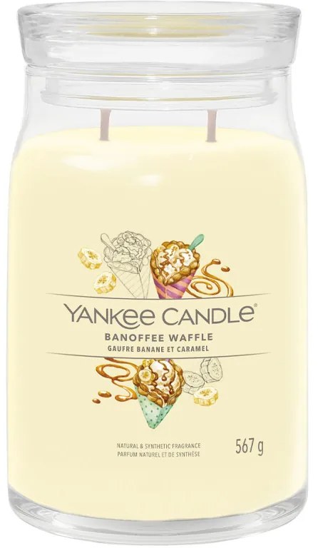 Yankee Candle – Signature svíčka Banoffee Waffle (Vafle s banány a karamelem) Velikost: velká 567 g