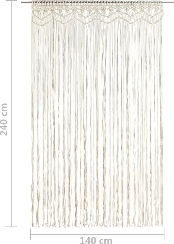 vidaXL Macramé závěs 140 x 240 cm bavlna [323976] Barva: taupe