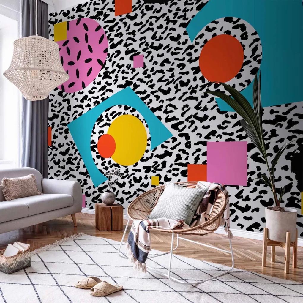 Fototapeta Halucinace - barevná abstrakce ve vzorech a leopardím vzoru
