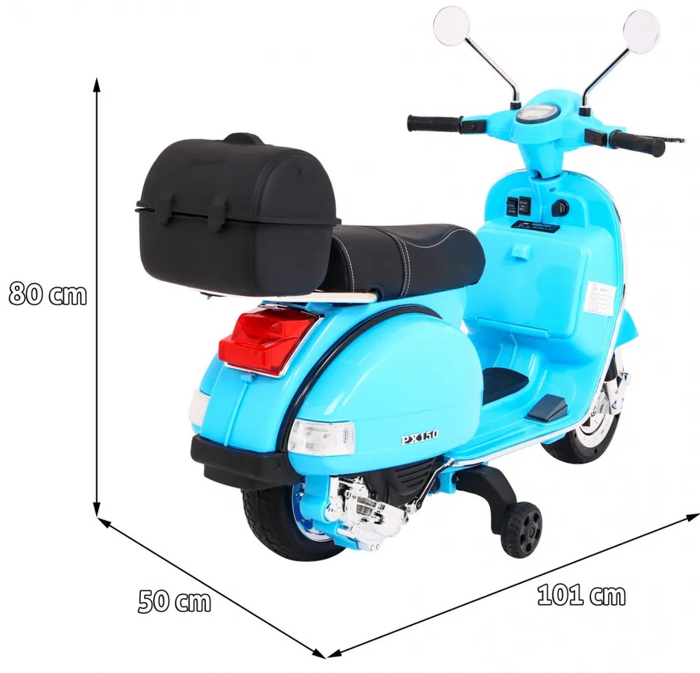 Tomido Dětská elektrická motorka Vespa modrá