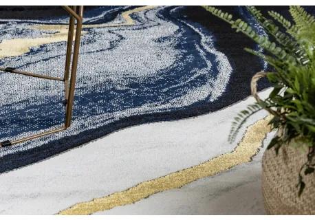 koberec EMERALD výhradní 1017 glamour, stylový mramor tmavě modrý / z velikost 120x170 cm | krásné koberce cz