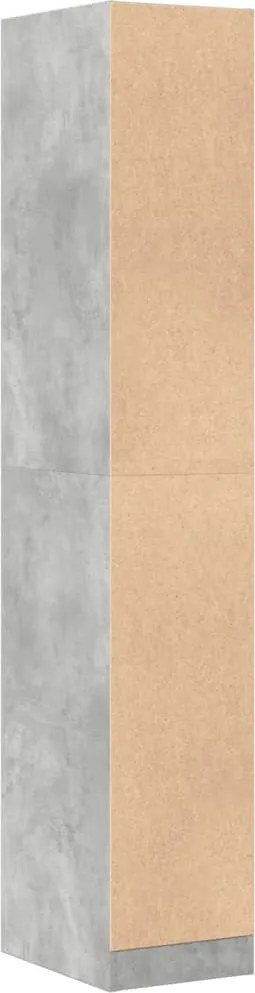 Skříňka na léky betonově šedá 30x41x174,5 cm kompozitní dřevo 3309630