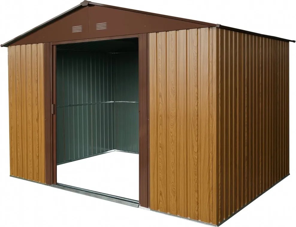Zahradní domek BestBerg ZDB-7D / 7,2 m² / 301 x 238 x 214 cm / dekor dřevo/hnědá