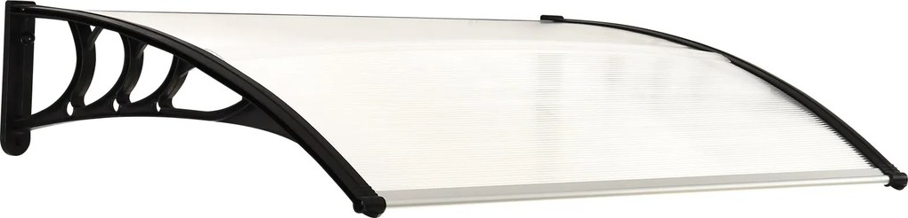 Outsunny Balkonový a okenní přístřešek, voděodolný a proti UV záření, venkovní přístřešek z polykarbonátu, 75x120cm | Aosom
