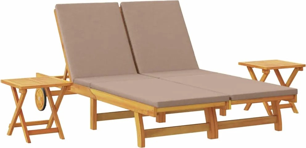 Slunečník 3 ks Masivní akátové dřevo Taupe 3407702