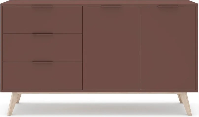 Matná komoda v terakotové barvě 140x81x40 cm Campus – Marckeric