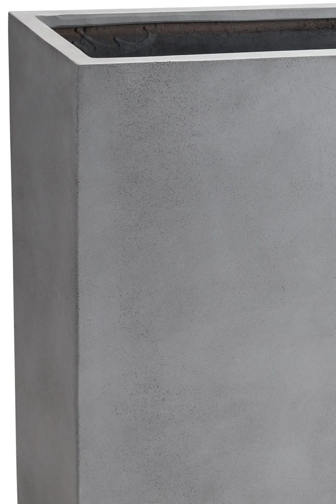 Květináč ELEMENTO na kolečkách, sklolaminát, šířka 88 cm, beton design šedá