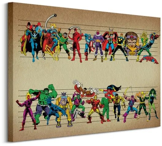 Obraz na plátně Marvel Comics (Line up) 80x60cm WDC90998