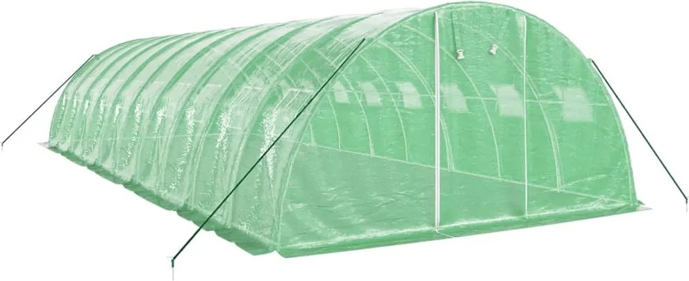 Skleník s ocelovým rámem zelený 40 m² 10 x 4 x 2 m 3188064