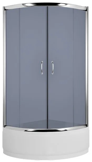 A-Interiéry Sprchový kout - čtvrtkruh Florencie 654K (80x80x170 | R 55 cm | Mat) - florencie_654k