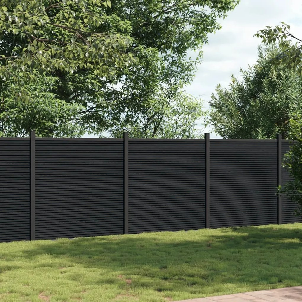 Plotový dílec šedý 526 x 186 cm WPC 3282791