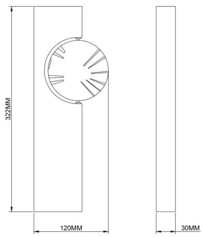 Zuma Line 003064-034754 - LED Nástěnné svítidlo FLUX LED/3W/230V zlatá/černá
