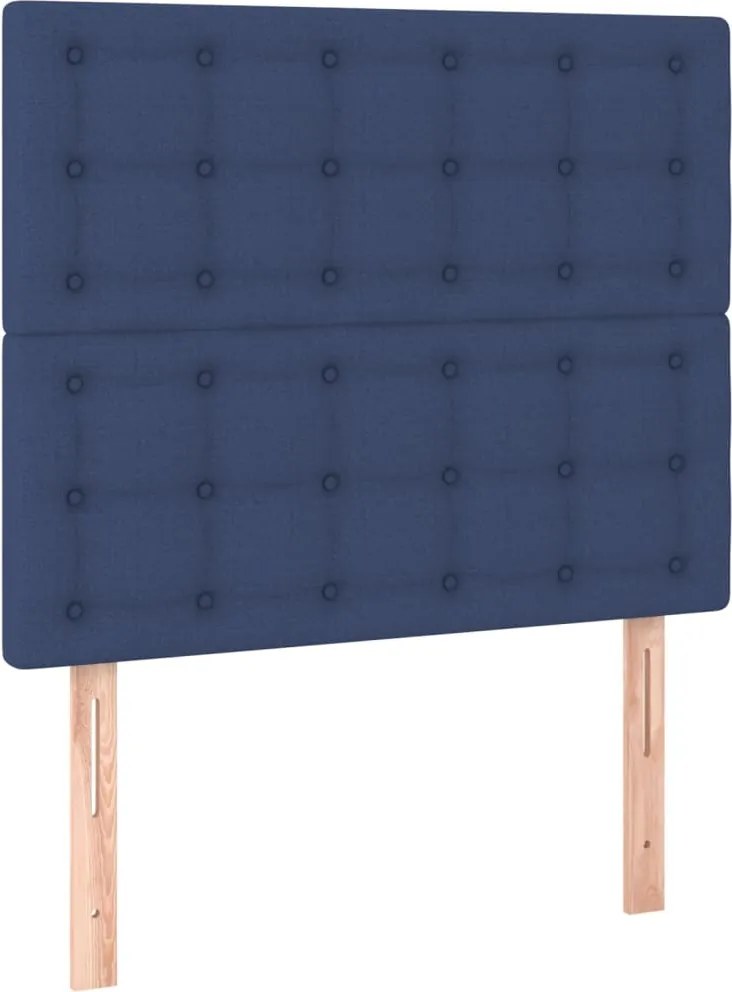 Box spring postel s matrací modrá 80x200 cm textil 3137435
