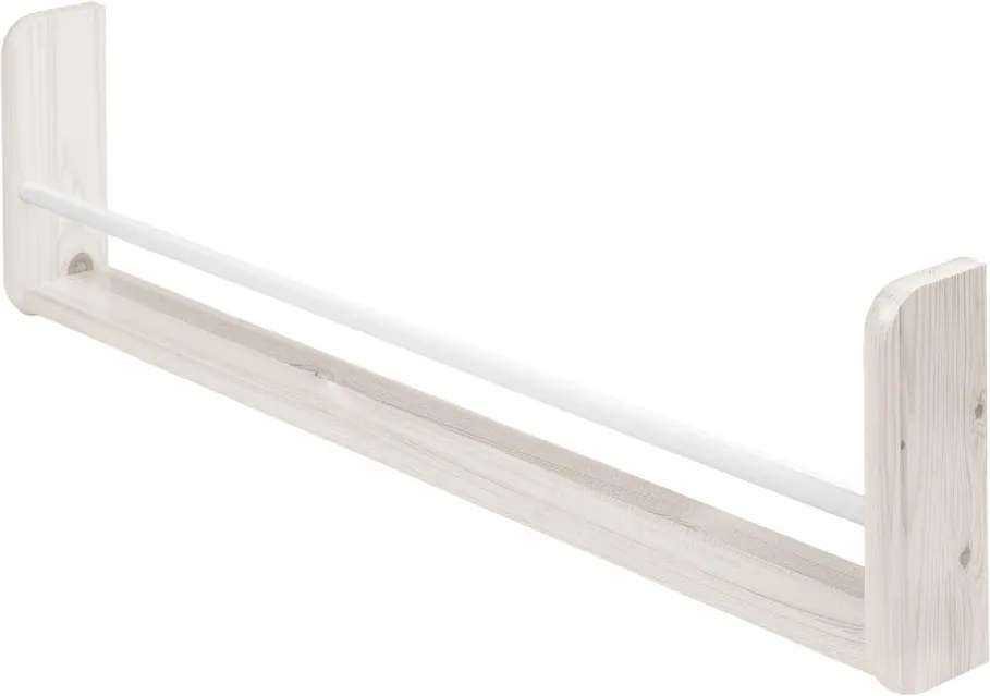 Bílá polička z borovicového dřeva Flexa White, délka 87 cm