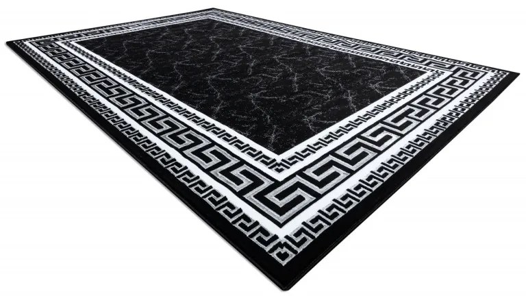 Dywany Łuszczów, Kusový koberec Gloss 2813 87 greek black/grey, 280x370, černobílá, chodba / předsíň