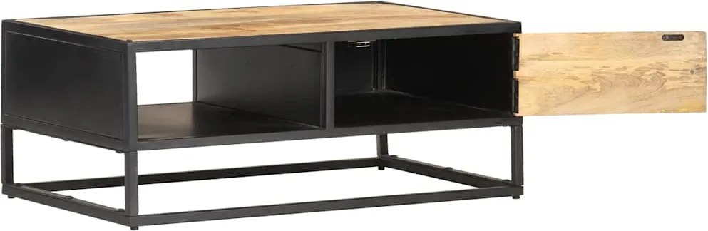 Konferenční stolek vyřezávaná dvířka 90x55x36cm hrubý mangovník 320946