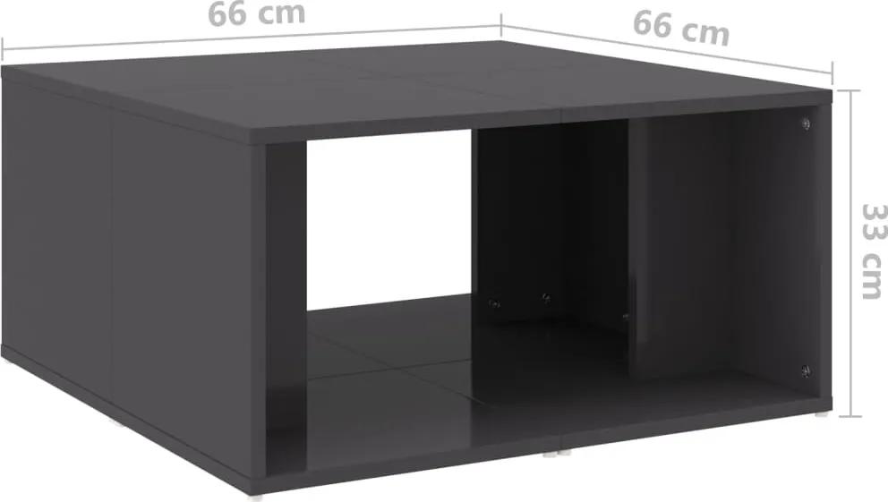 vidaXL Konferenční stolky 4 ks 33 x 33 x 33 cm dřevotříska [806821] Barva: šedá s vysokým leskem