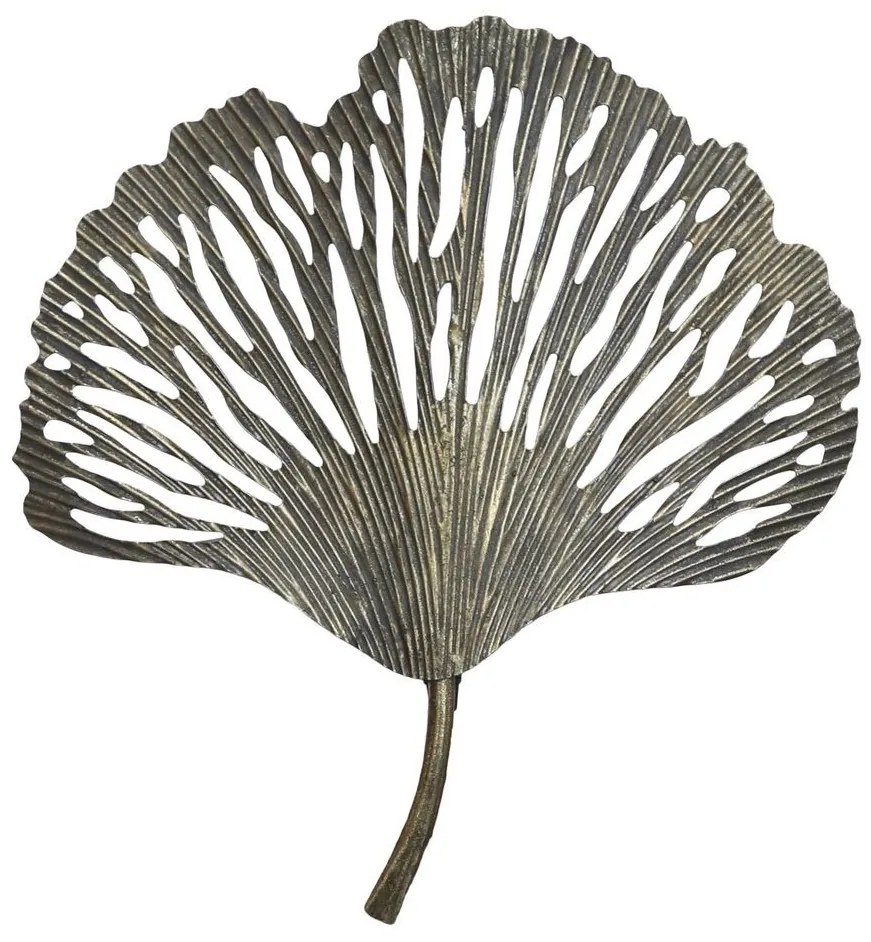 Mosazná antik nástěnná lampa list Ginco - 34*10*34 cm/ E27 / 40W