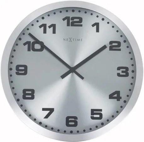 Designové nástěnné hodiny 2907zw Nextime Mercure black 45cm