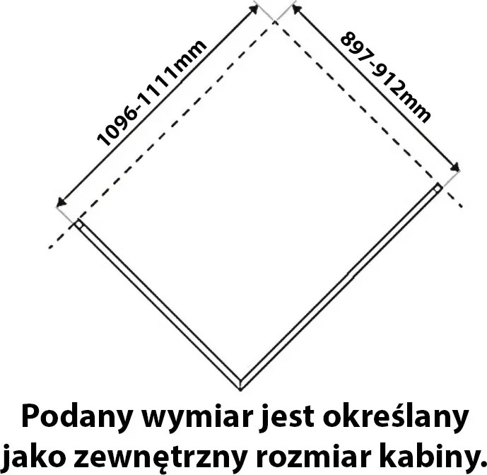 BPS-koupelny Obdélníkový sprchový kout HYD-OK03B 110x90 chrom/transparent - bez vaničky