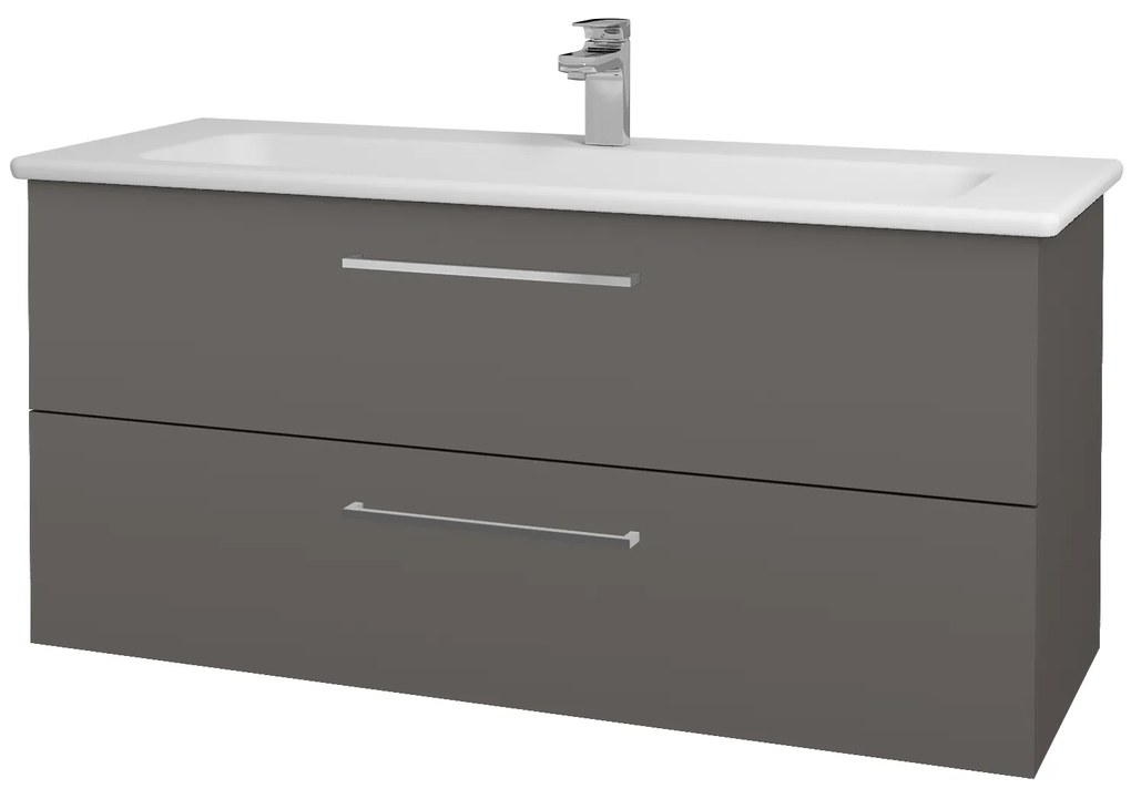 Dřevojas Koupelnová skříň GIO SZZ2 120 Varianta: N01 Bílá lesk / Úchytka T01 / D17 Colorado