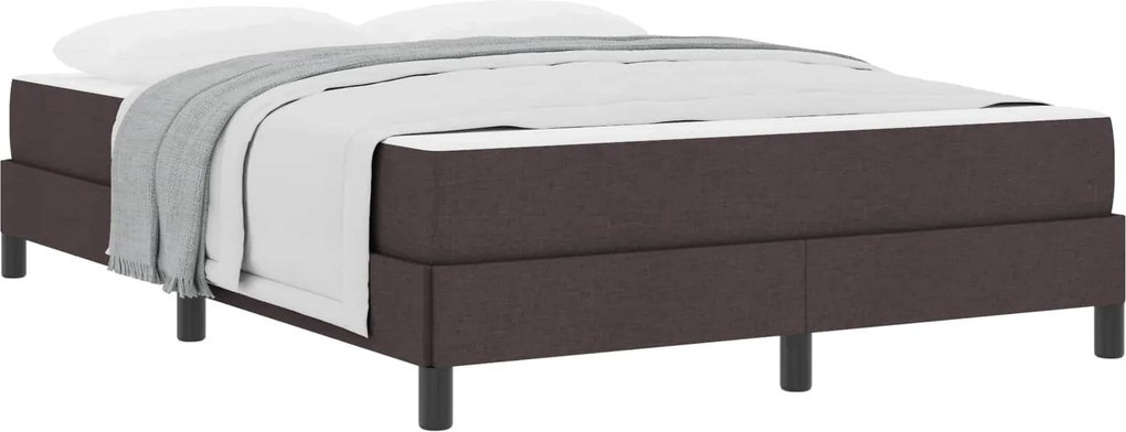 Postel s boxspringem Tmavě hnědá 140 x 200 cm textil 3398496