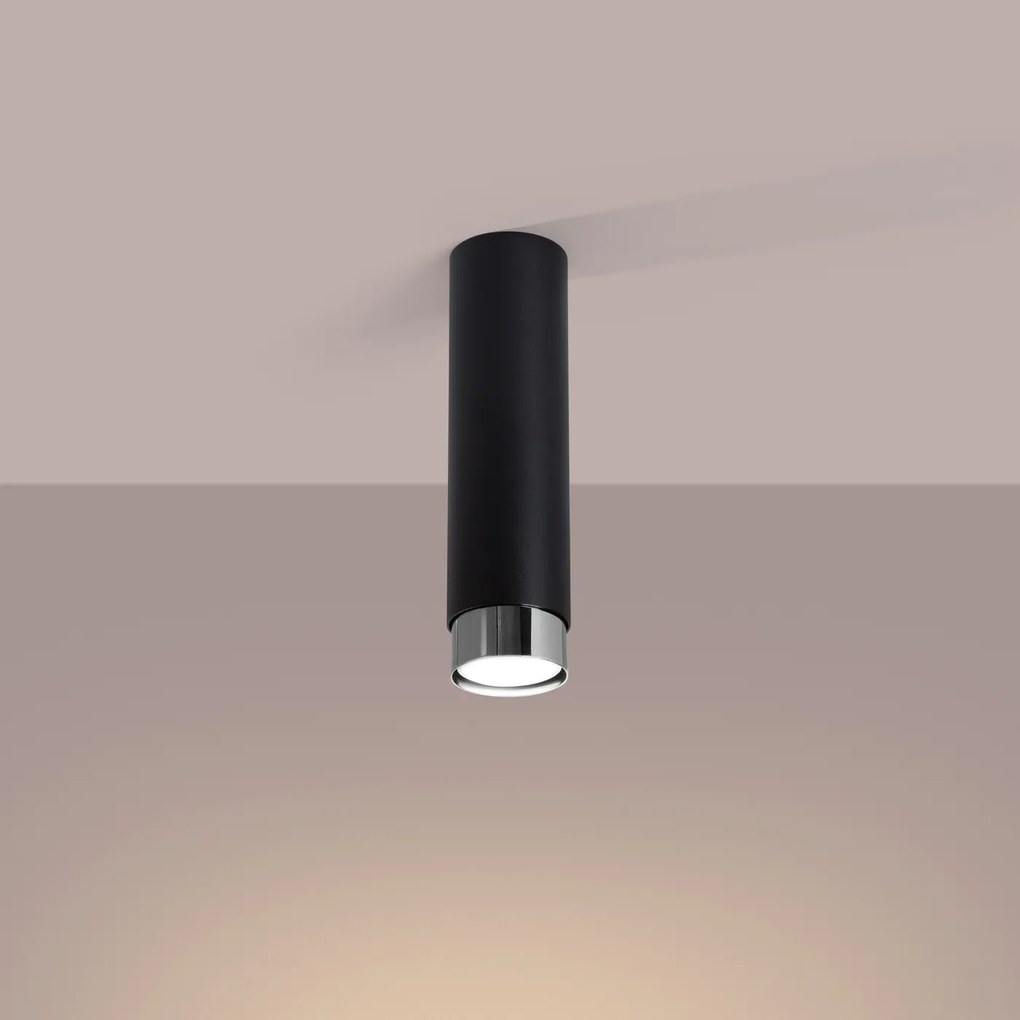 Sollux Lighting Stropní svítidlo NERO 22,5 černé/chromové